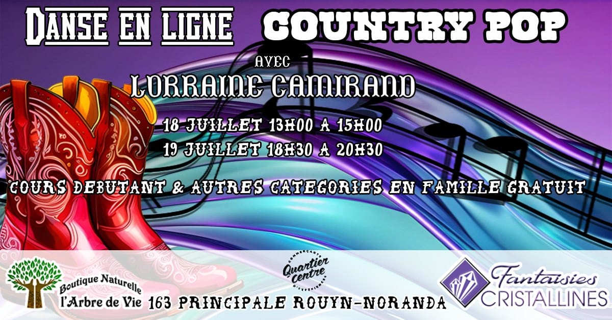Country line dancing with Lorraine Camirand - outdoor activity ...